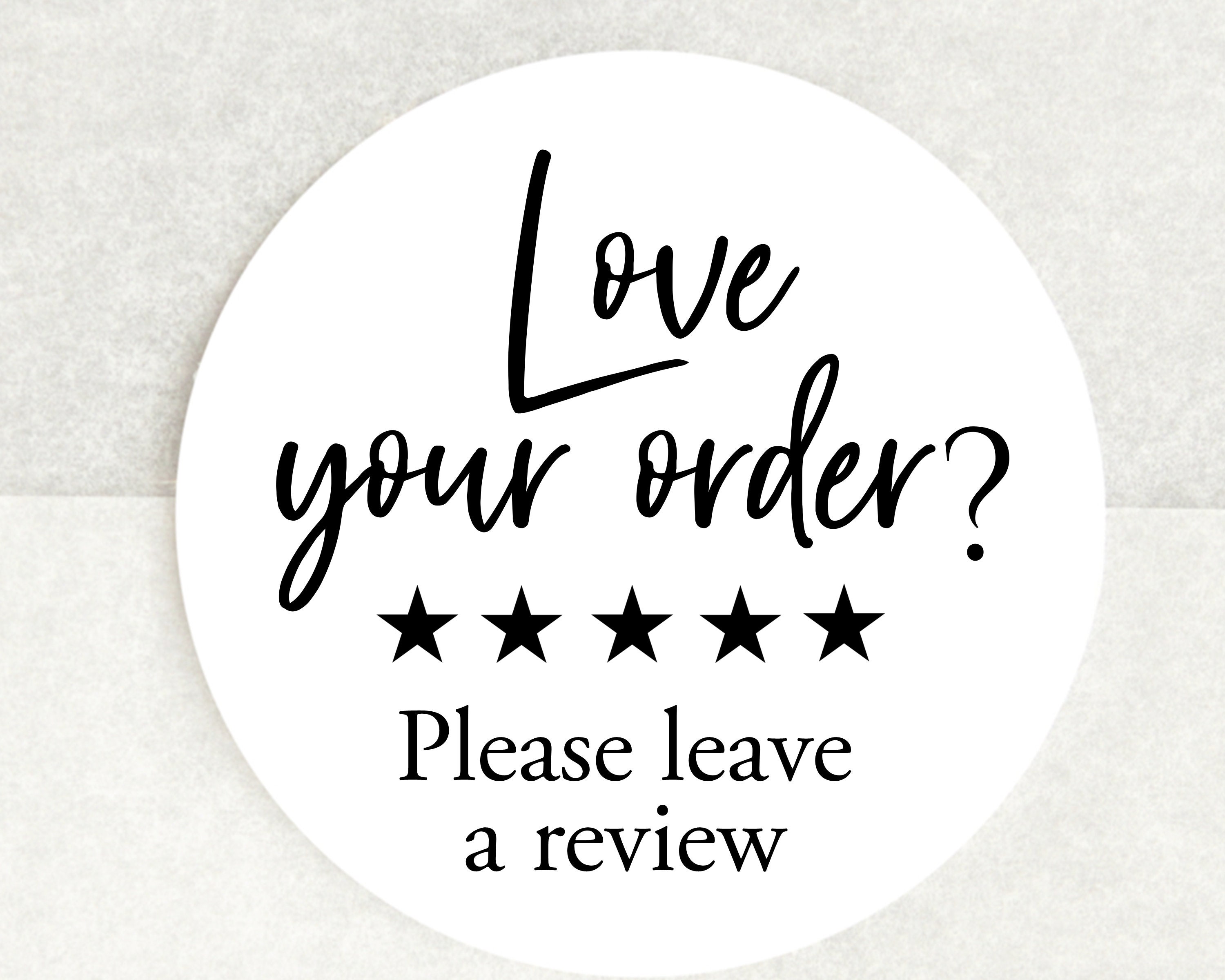 Love Your Order Please Leave A Review Stickers Review - Etsy UK