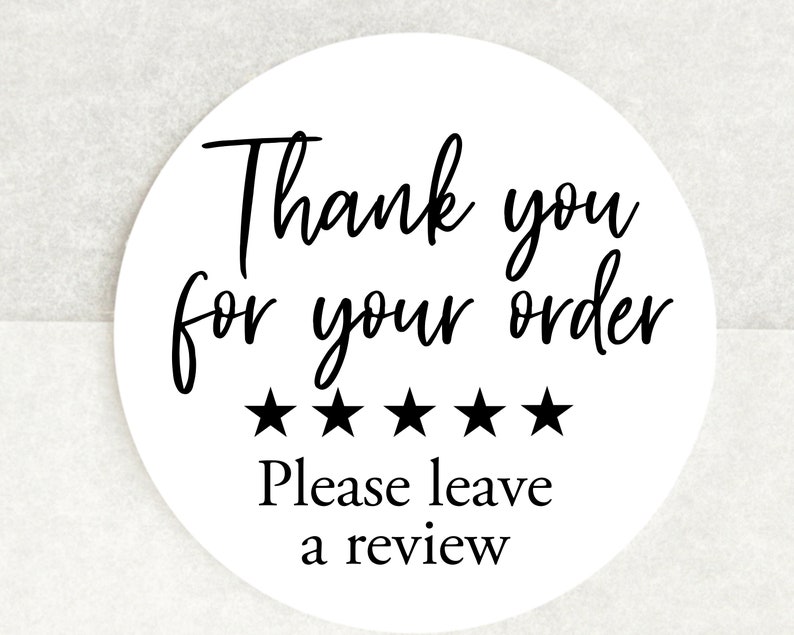 Thank You for Your Order Please Leave A Review Stickers - Etsy