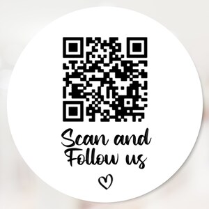 QR Code Labels for Businesses - Scan and Follow Us Stickers With QR ...