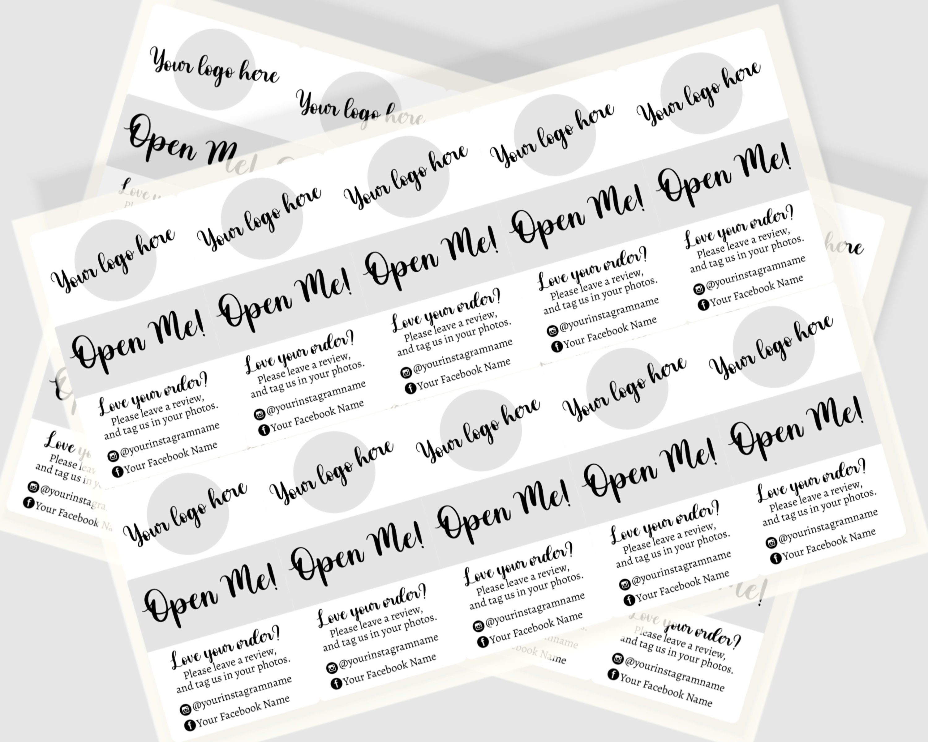 Open Me Box Seal Stickers Business Logo Package Box Seals - Etsy UK