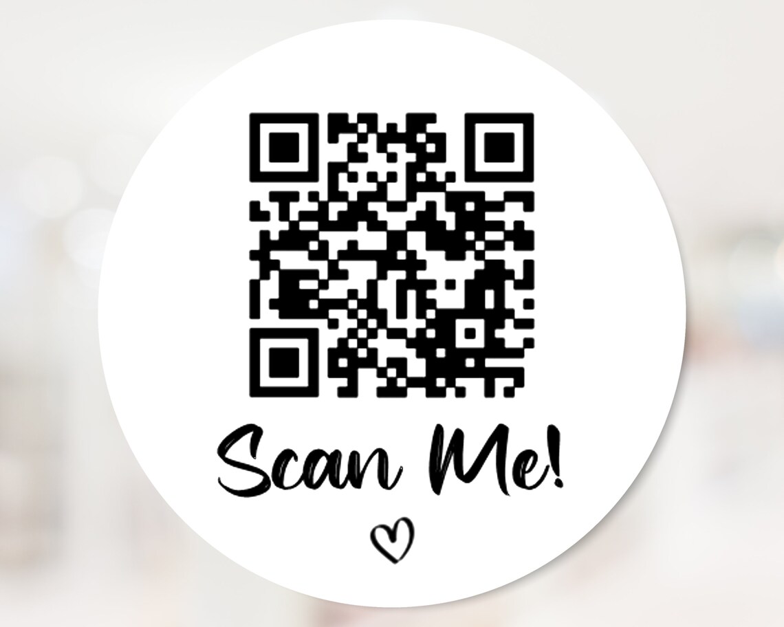 Scan Me QR Code Sticker - Small Business Social Media Stickers - 37mm ...