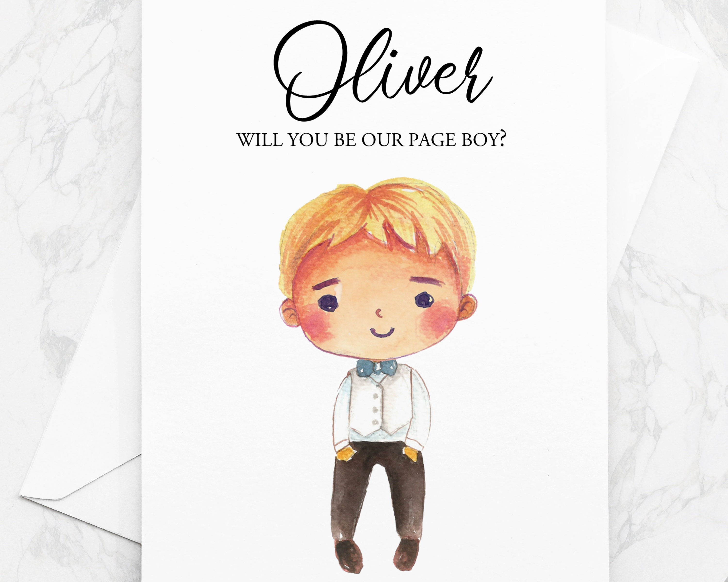Will You Be Our Page Boy Card Will You Be My Ring Bearer | Etsy UK