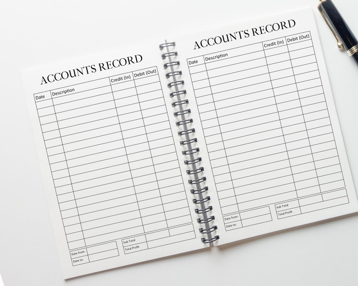 Business Accounts Book Small Business Account Tracker Note - Etsy UK