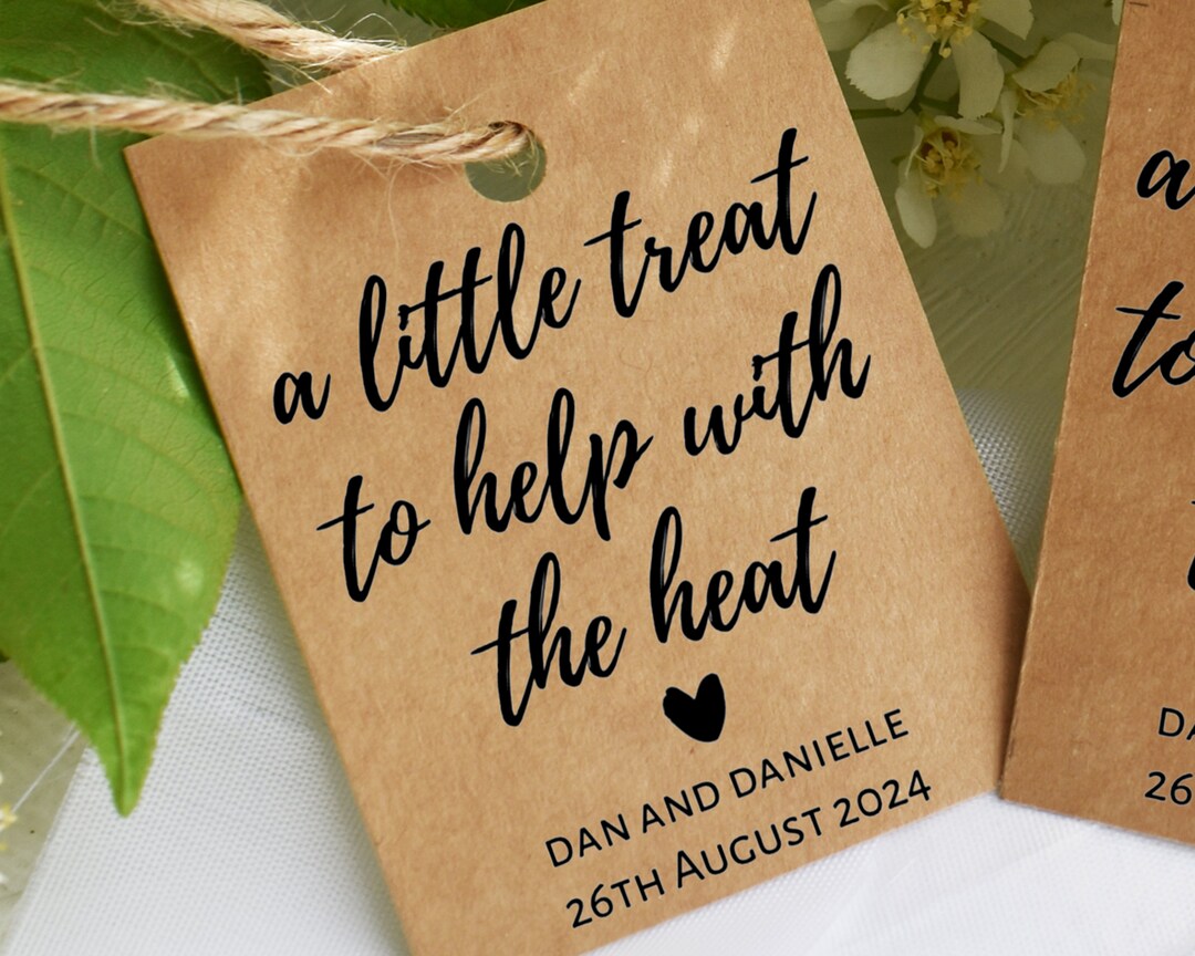 Fan Tags for Wedding Favours - Summer Wedding Fan Tags- Tags for Fans ...