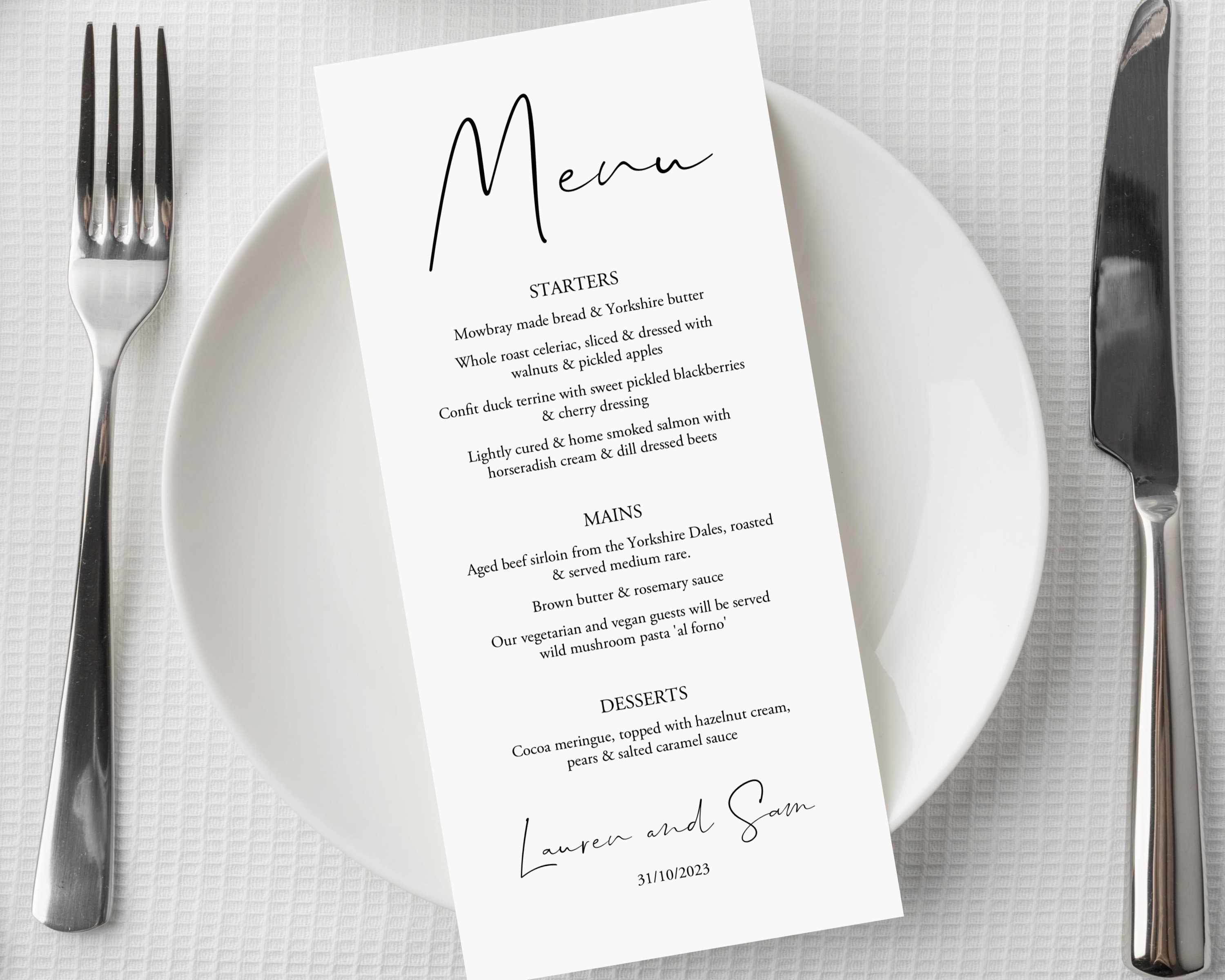 Custom Printed Wedding Menu Wedding Menu Cards Birthday | Etsy