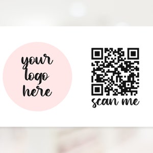 QR Code & Logo Stickers - Rectangle Logo Stickers With a QR Code ...