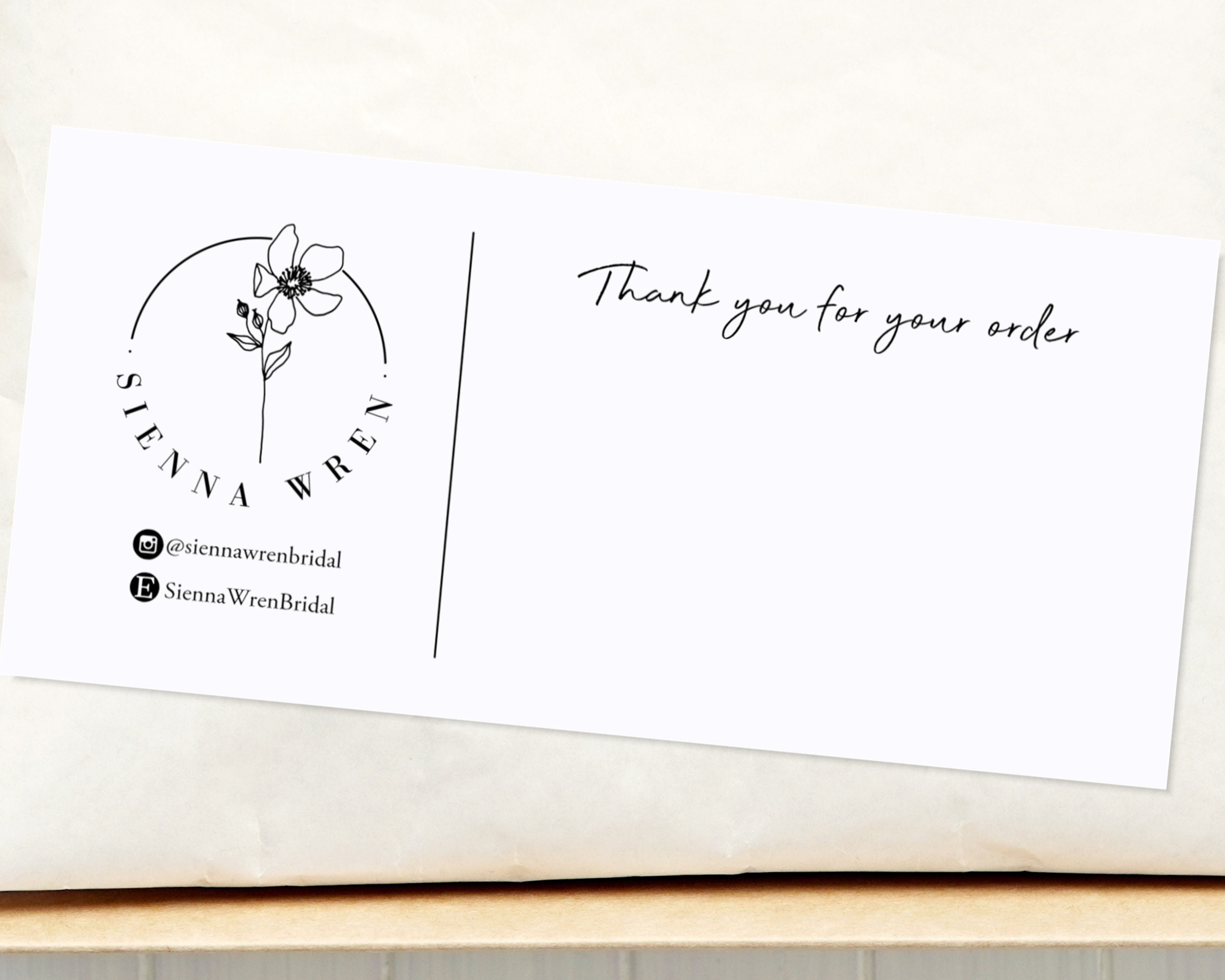Personalized Business Thank You Compliment Slips, Logo Packaging Slip ...
