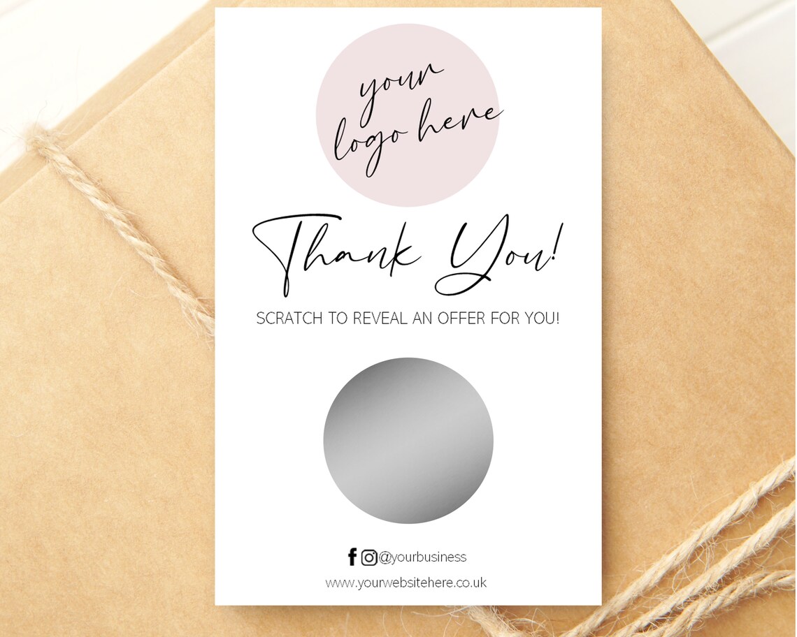 Custom Business Scratch Cards Scratch Cards for Loyal | Etsy