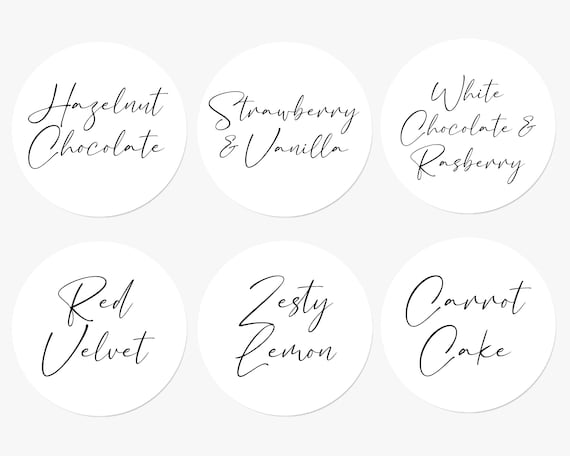 Custom Cake Flavour Stickers Flavour Labels Scent Labels - Etsy