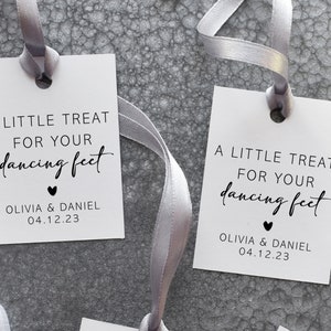 Flip Flop Tags - Slipper Tags - Dancing Feet Tags - Wedding Favour Tags ...