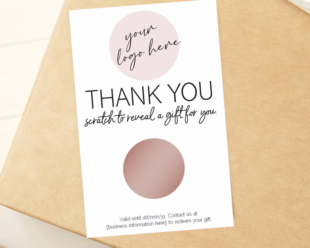 Personalised Business Scratch Cards - Customised Business Gift Cards ...