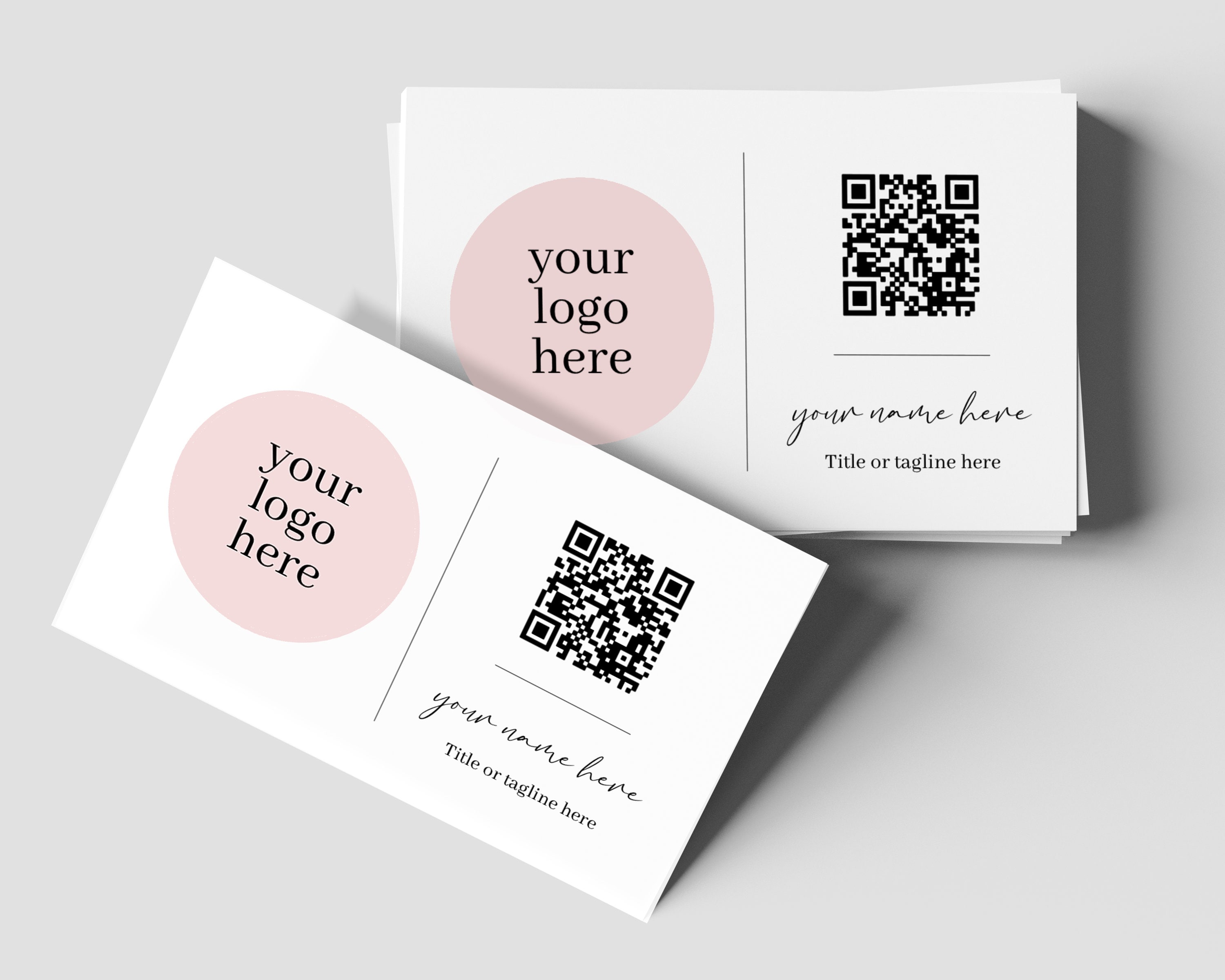 Personalized QR Code Business Cards, Logo Printed - Etsy UK
