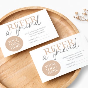 Logo Refer a Friend Loyalty Cards for Small Businesses - Printed ...
