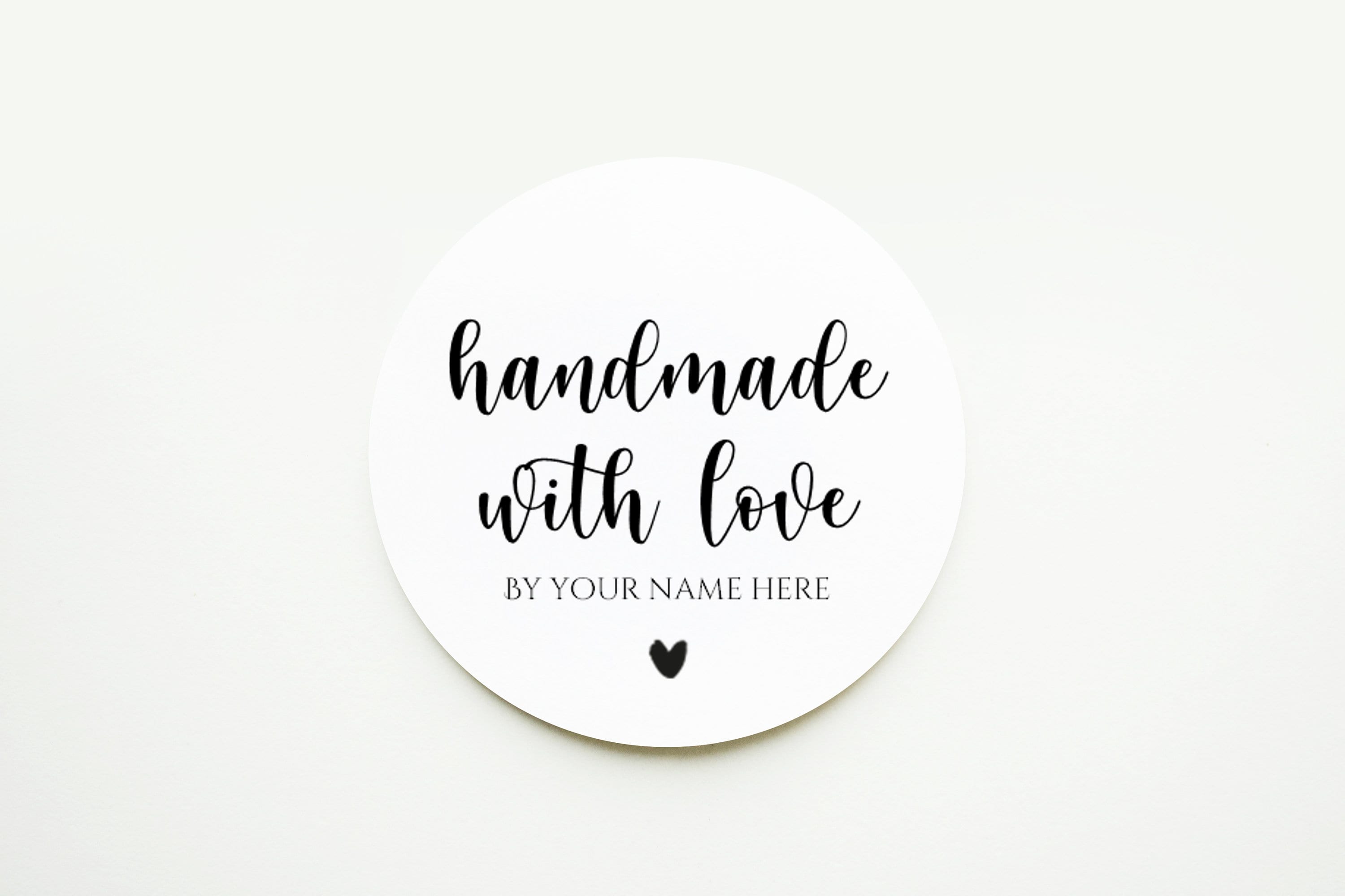 Personalised Handmade With Love Stickers CustomHandmade | Etsy