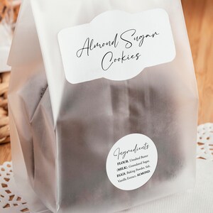 Personalised Ingredient Stickers - Custom Printed Ingredients List ...