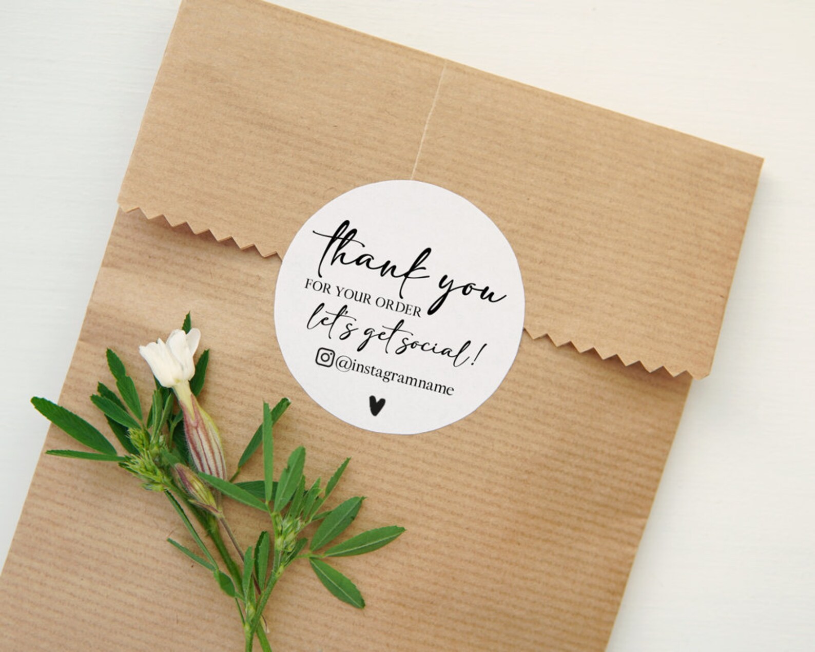 Thank You Follow Us Stickers Personalised Social Media - Etsy