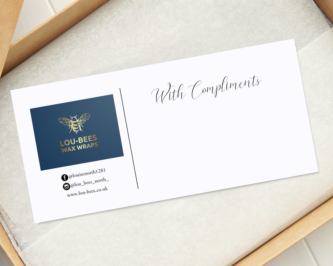 Personalised Business Compliment Slips, Logo Thank You Slips, Custom ...
