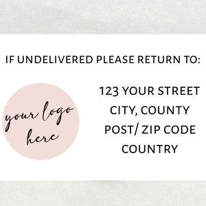 Logo Return Address Stickers - Small Business Rectangle Return Address ...