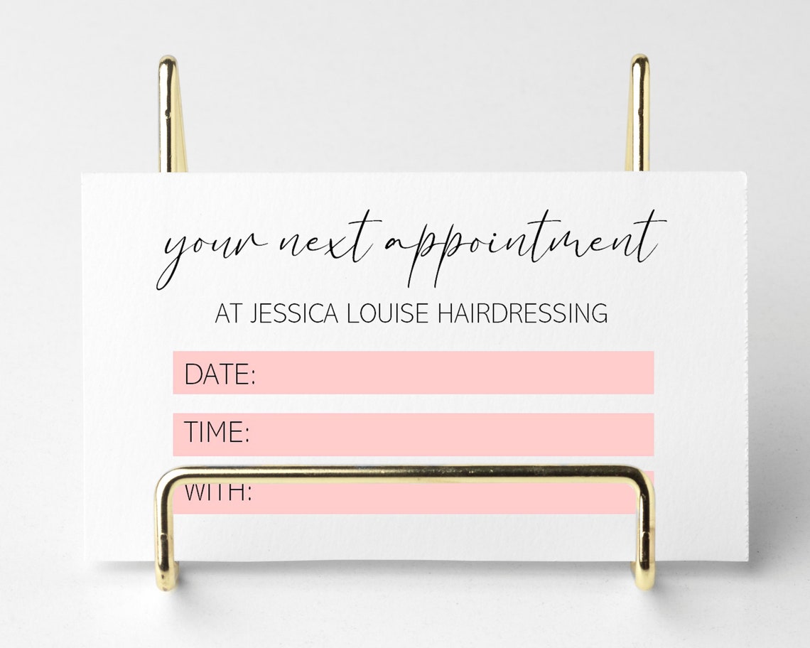 Next Appointment Cards for Beautician Hairdresser Salon or - Etsy UK