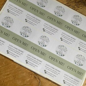 Personalised Box Seal Stickers - Logo Parcel Box Seals - Parcel Labels ...
