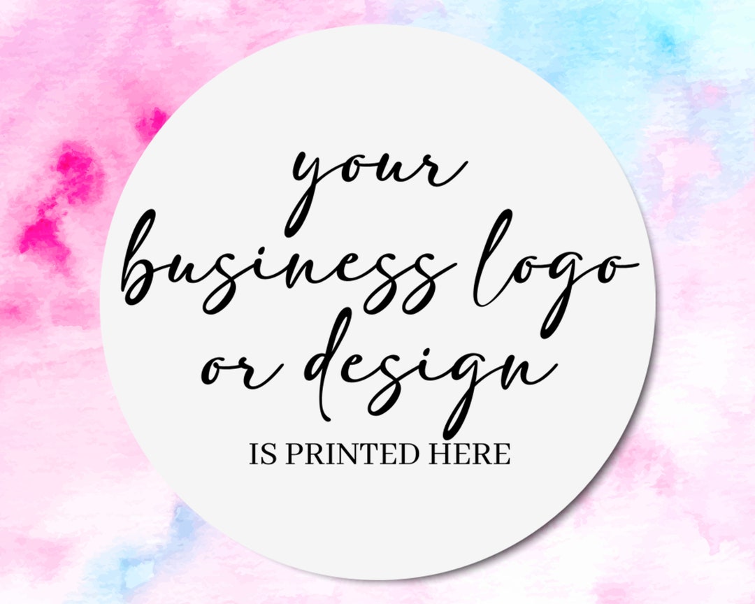 Logo Stickers 37mm- Small Business Circle Logo Sticker - Stickers With ...