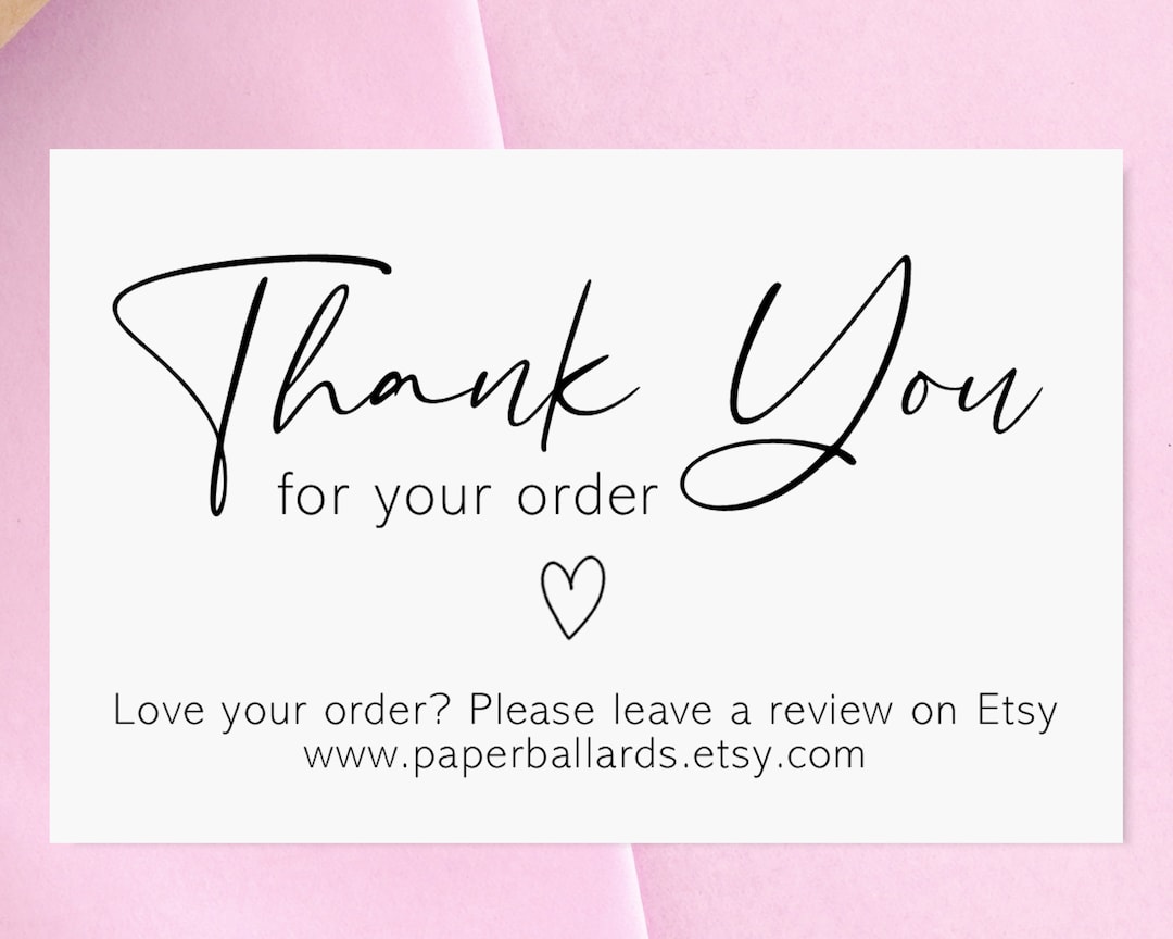 Personalized Thank You for Your Order Business Cards - Etsy UK