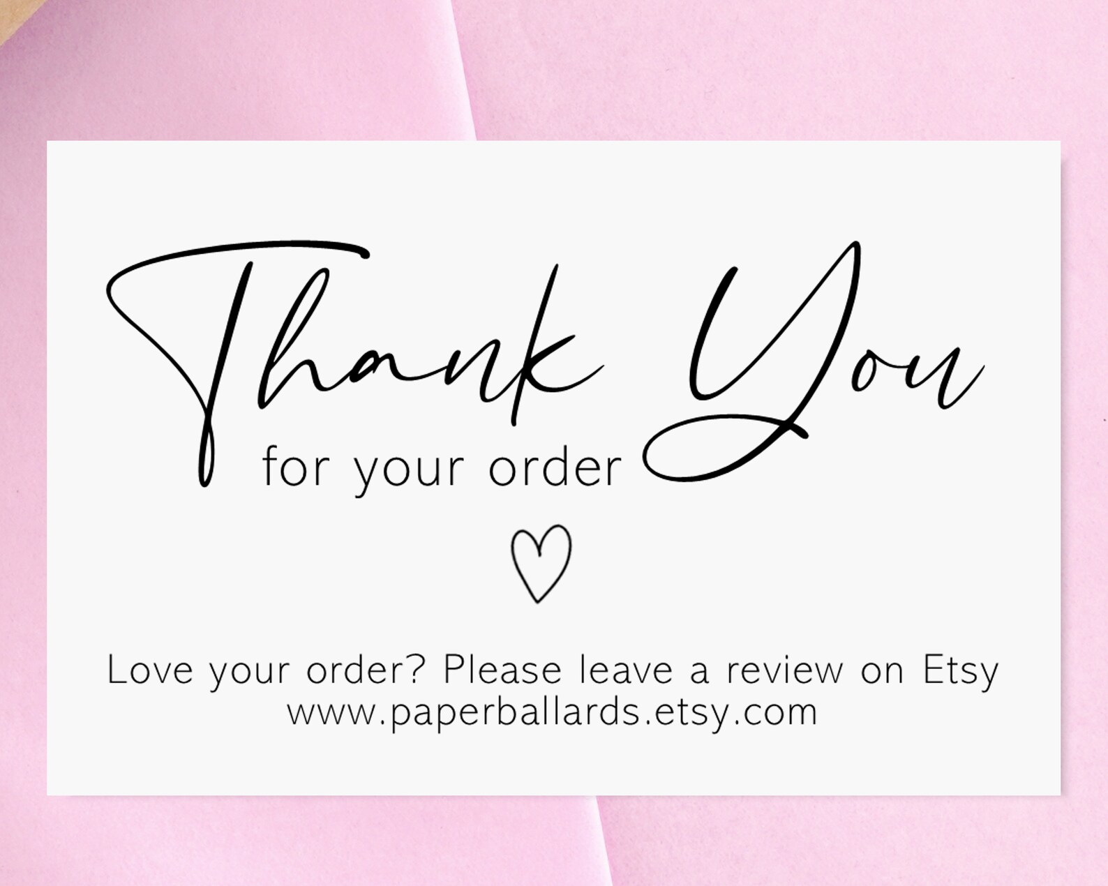Custom Thank You for Your Order Business Card Fully - Etsy UK