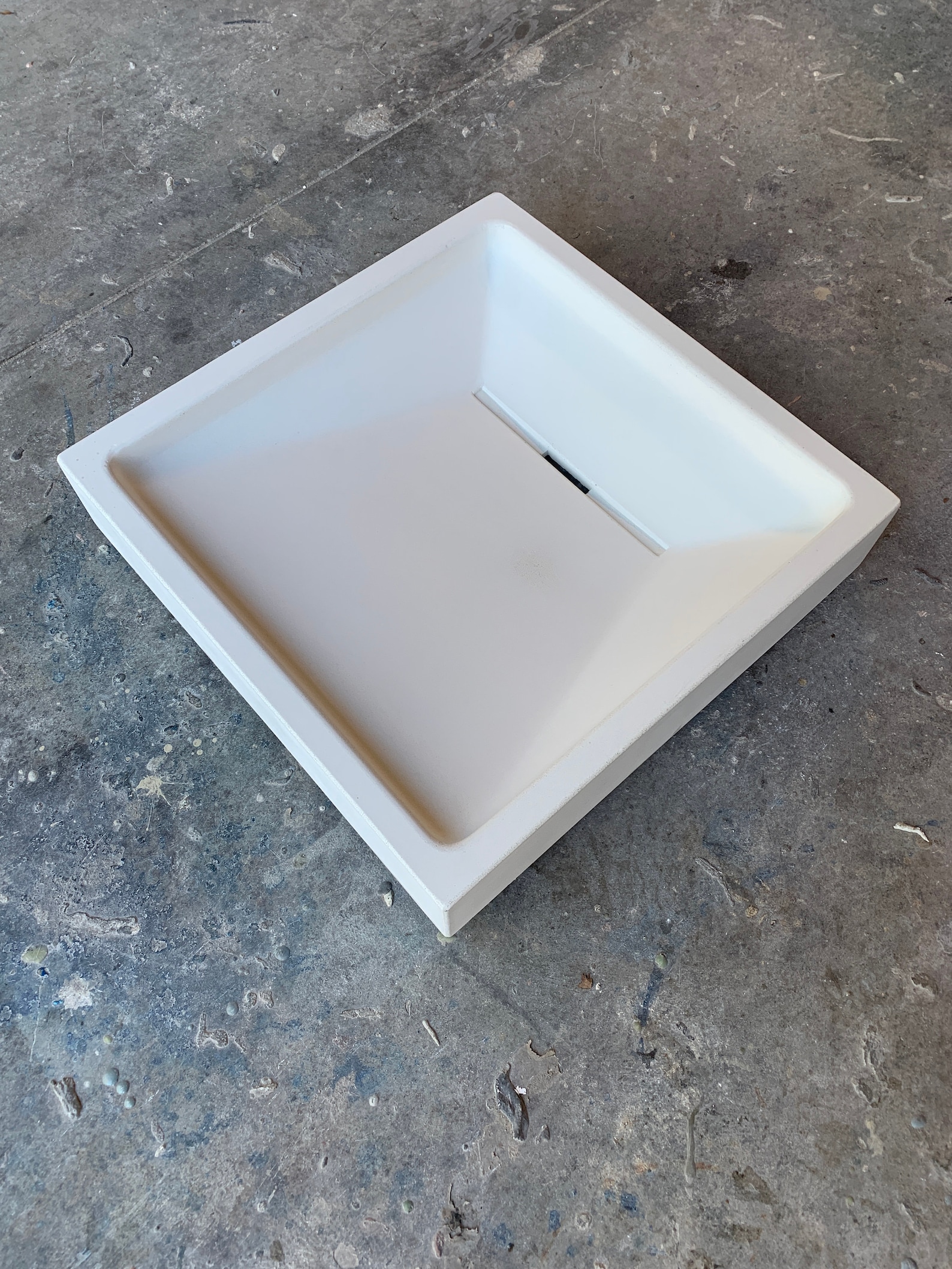 White Concrete Slot Drain Ramp Sink Bathroom Vessel Wash Basin | Etsy