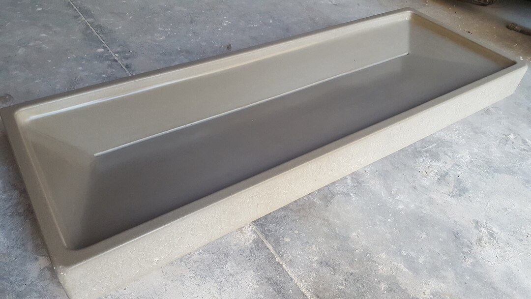 48" Concrete Sink, Rectangle Slot Drain Ramp Sink - Etsy