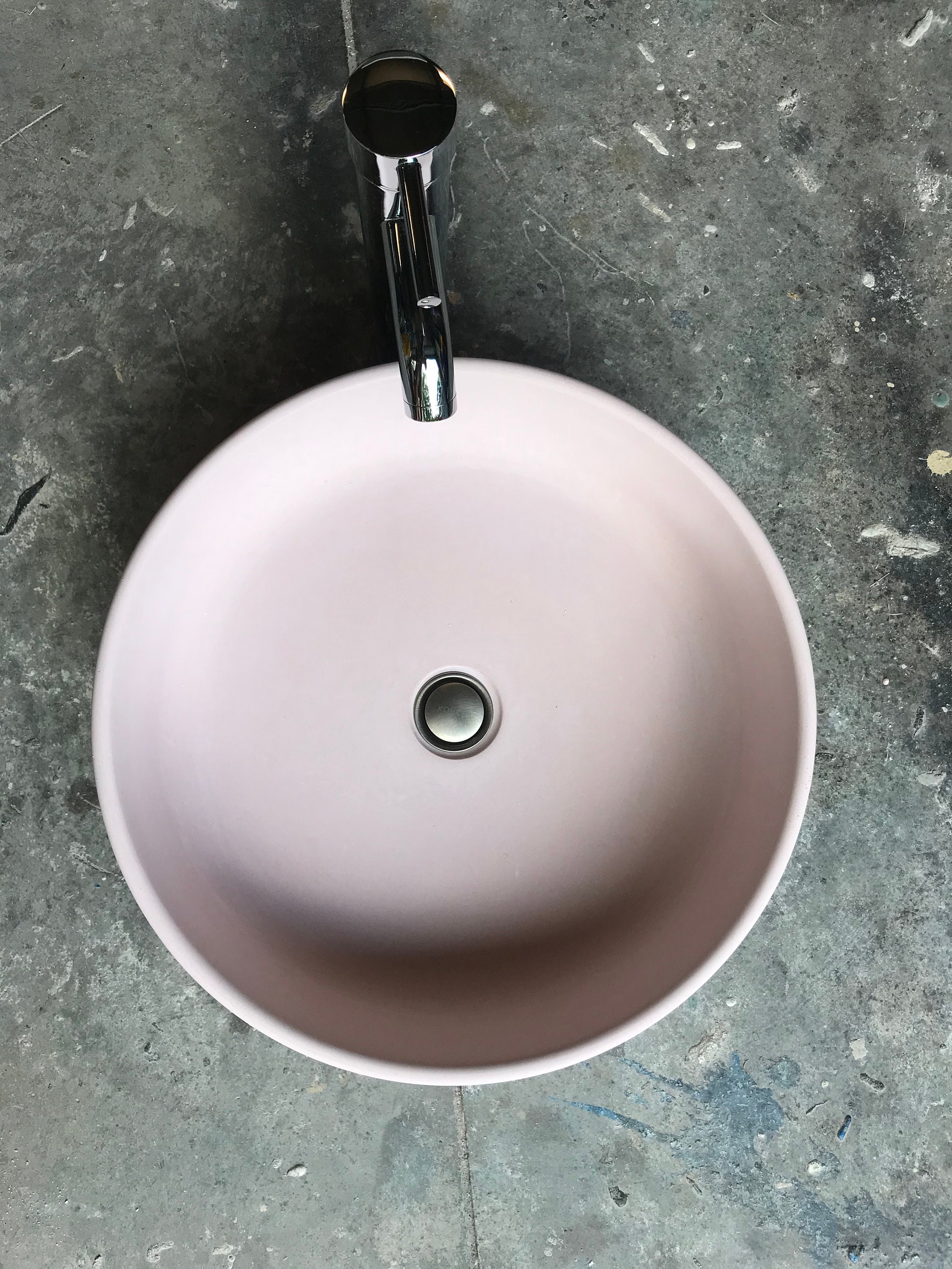 Pink Concrete Bathroom Sink Vessel Bowl Wash Basin