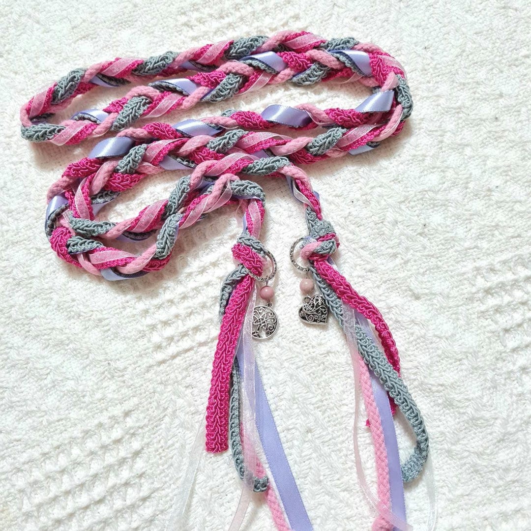 Handfasting Cord 5ft, Unity Ribbon, Braided Cord, Pink, Purple, Celtic ...