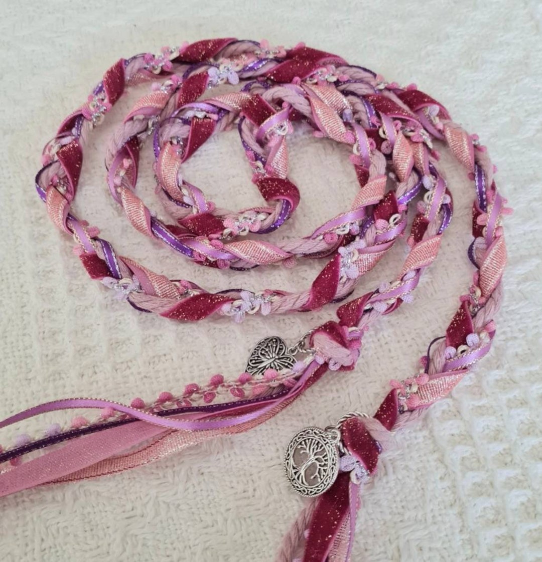 Handfasting Cord 5ft, Pink Ribbons, Unity Cord, Pagan Wedding ...