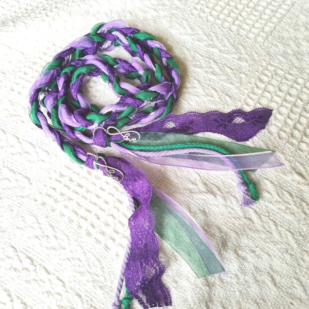Handfasting Cord 5ft, Celtic Ribbon, Purple Lace, Pagan Ceremony ...