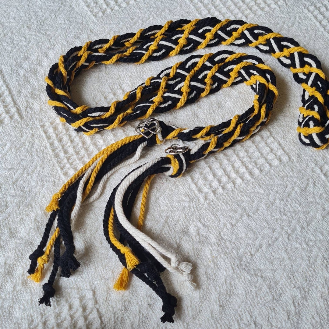 Handfasting Cord 7ft, Unity Rope, Black Wedding Rope, Celtic Braid ...