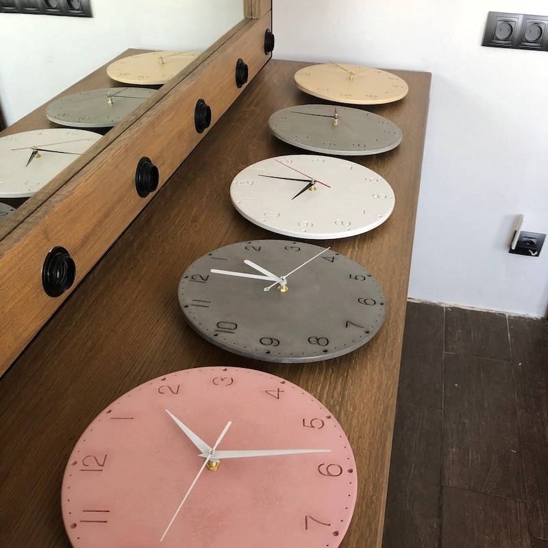 Concrete Clock - Etsy