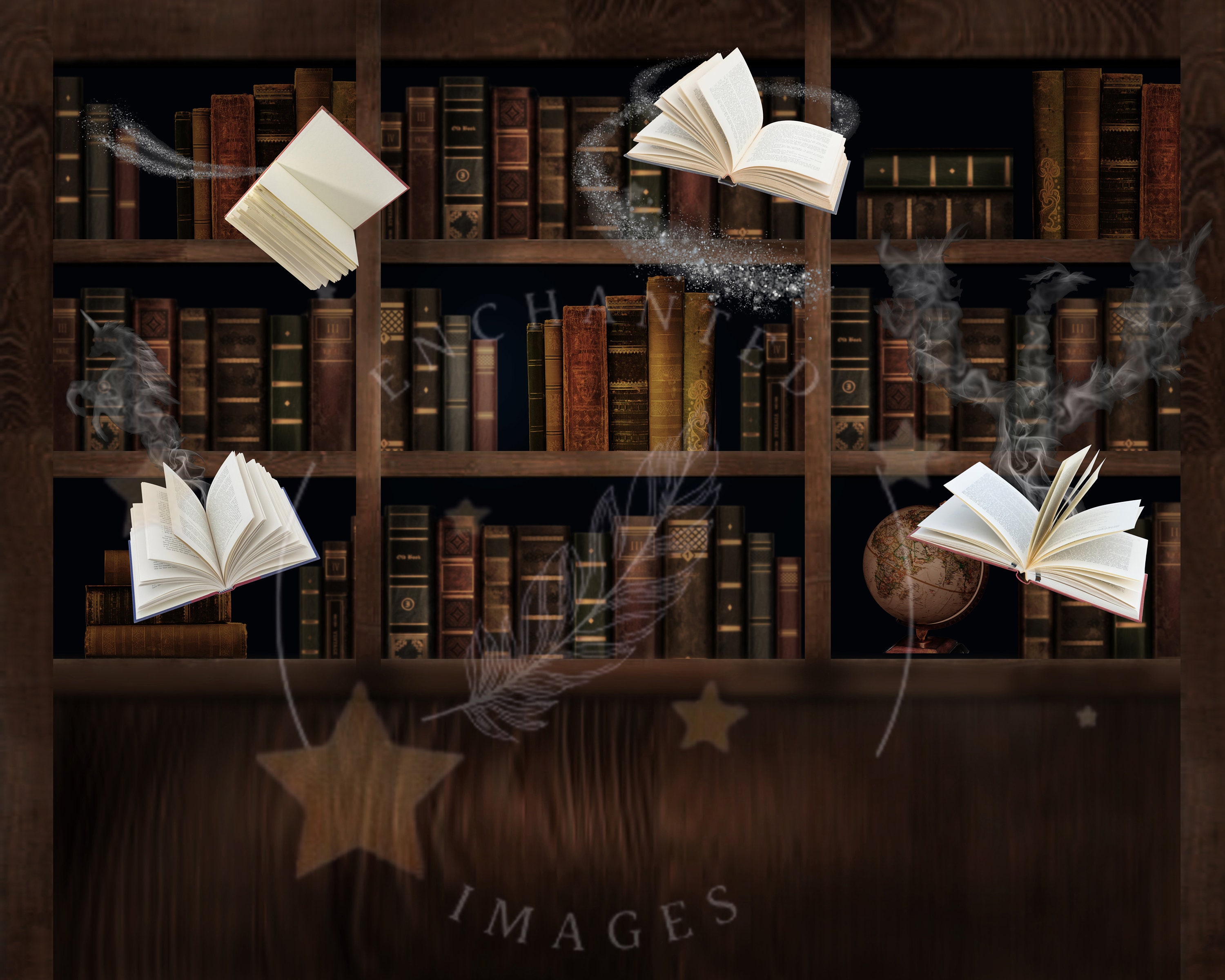 Wizard Digital Backdrop | Etsy