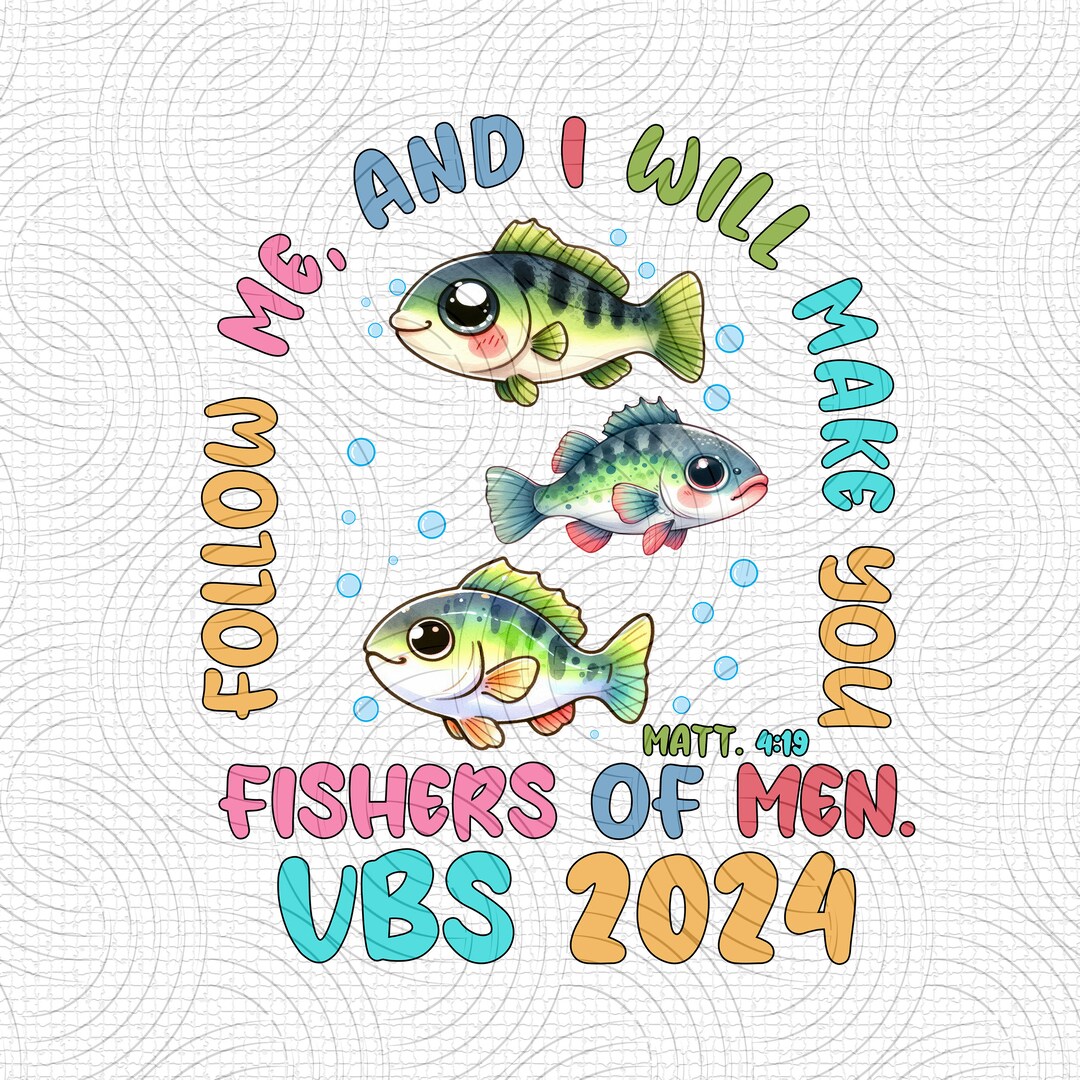 Fishers of Men VBS 2024 PNG, Matthew 4:19 Bible Verse Digital Download ...