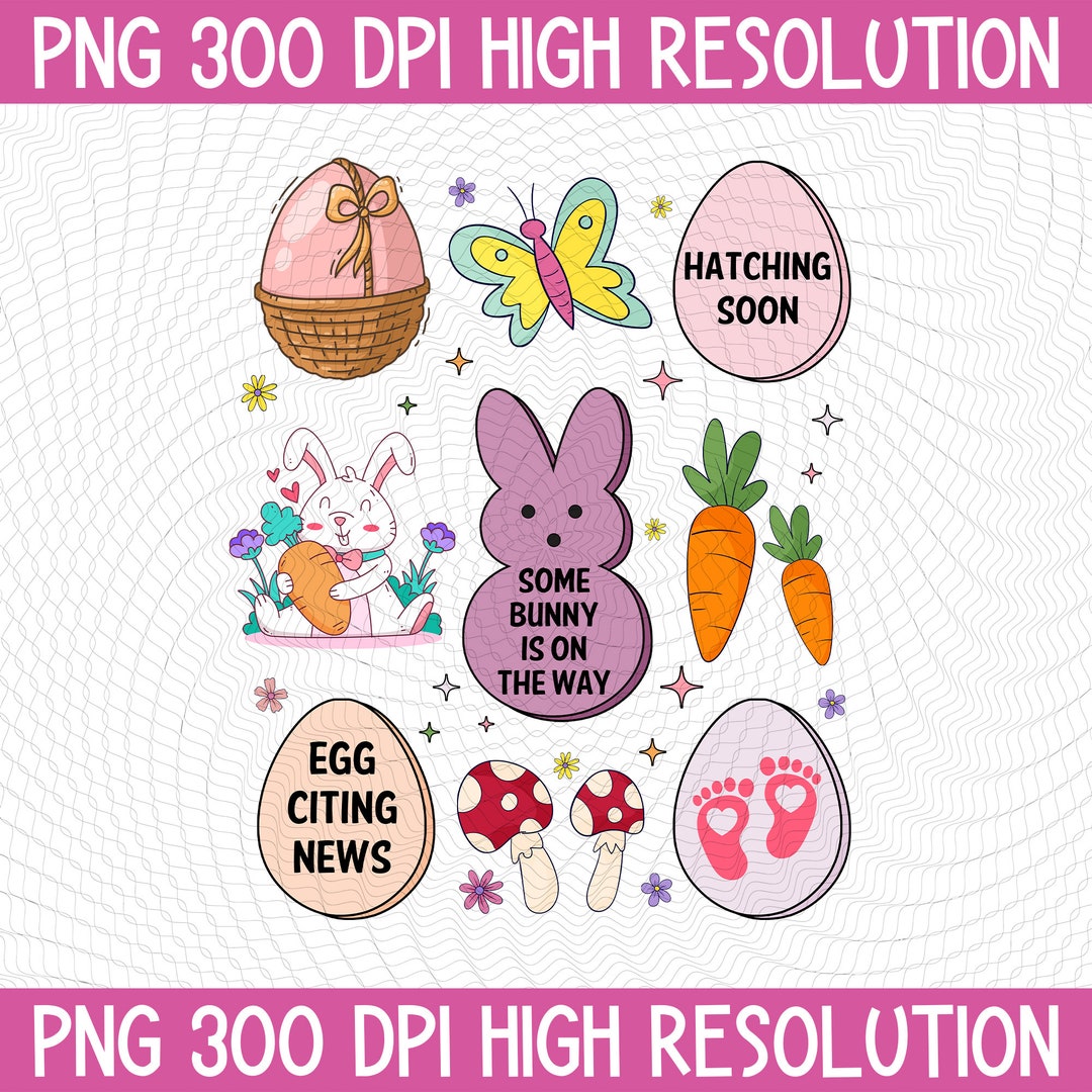 Easter Pregnancy Announcement PNG, Pregnancy Baby Reveal Png,spring ...