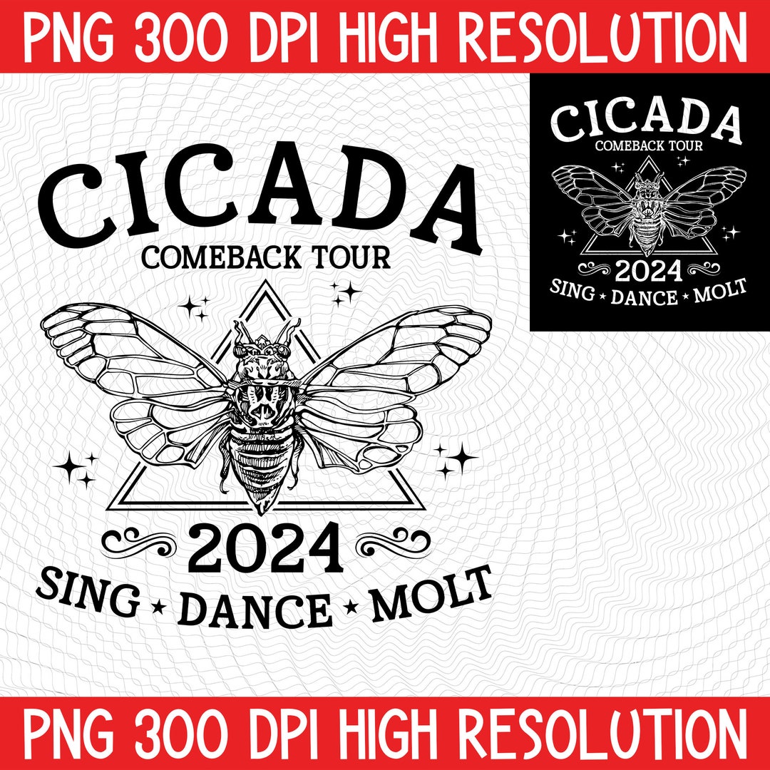 Cicada 2024 PNG, Cicada Reunion Comeback Tour, Funny Cicada Concert ...