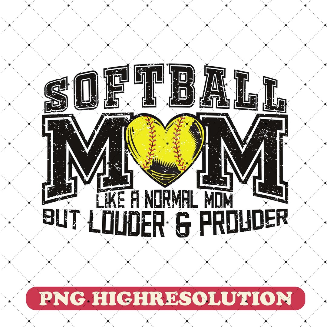 Softball Mom PNG, Varsity, Distressed, Softball Mama, Loud and Proud ...