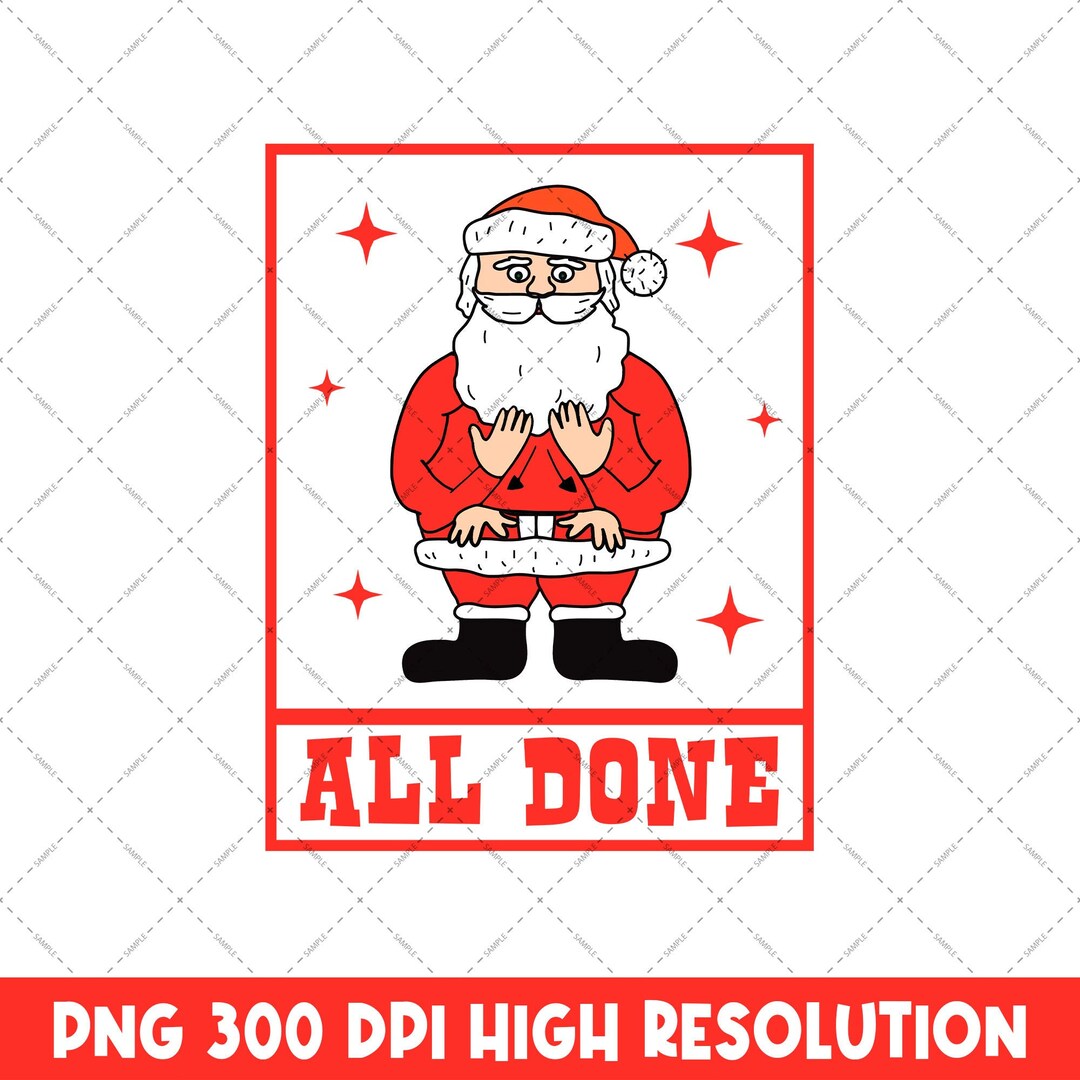 Santa All Done SLP PNG Funny Speech Language Pathologist - Etsy