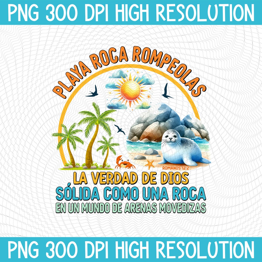 Vacation Bible School PNG, VBS Spanish 2024 Digital Download, Playa ...
