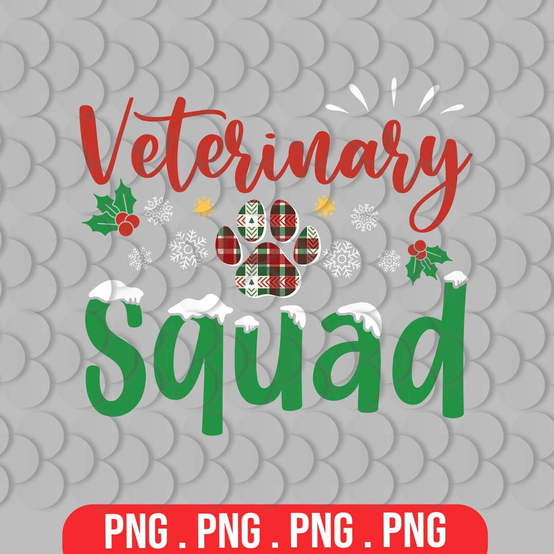 Veterinary Squad Christmas PNG Vet Tech Christmas Digital - Etsy