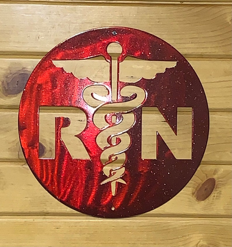 Registered Nurse RN Medical Insignia/Emblem/Logo Metal Wall | Etsy
