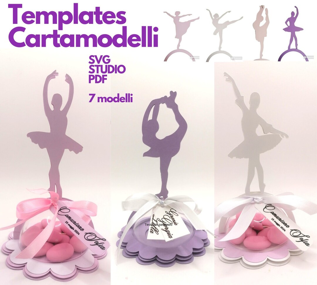 7 Ballerina Patterns Digital File, 7 Ballerina Patterns SVG Studio PDF ...