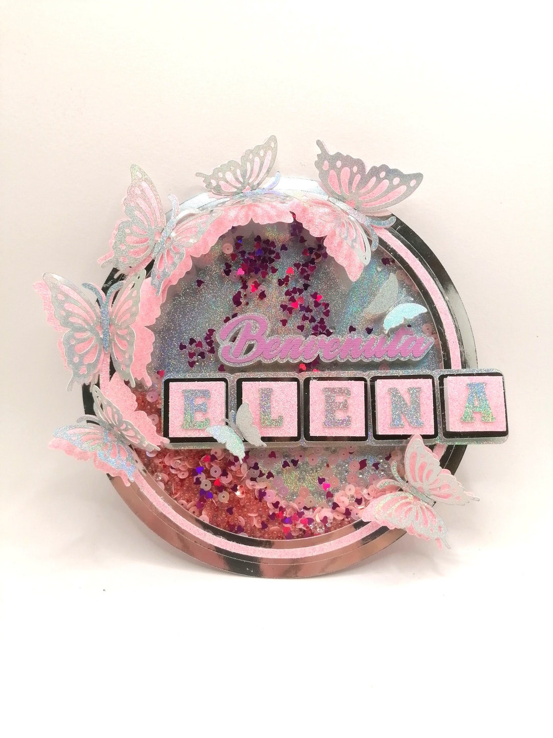 Birth Shaker Card, 3D Postcard, Personalized Baby Greeting Card, Birth ...