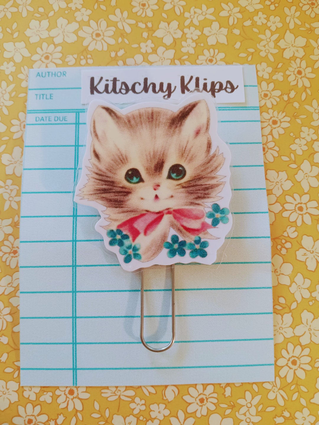 1 Kitschy Klip. Laminated Paper Clip. Junk Journal Clip. Planner Clip ...