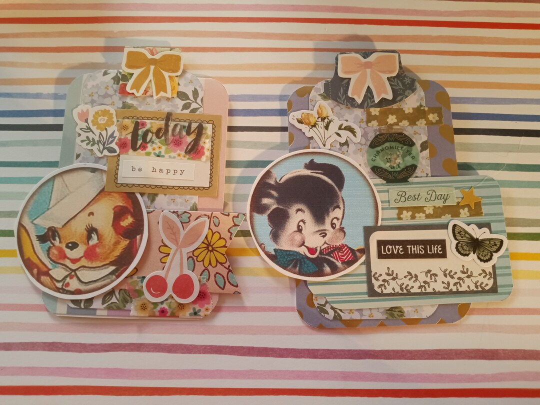 2 Hidden Paper Clips. Junk Journal Supplies. Embellishments. Set of 2 ...