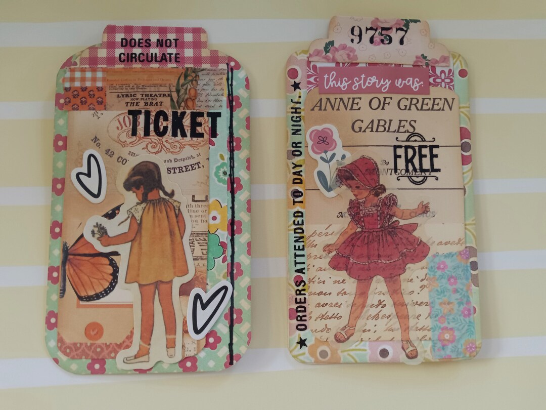 2 Jumbo Altered Hidden Paper Clips. Set of 2 Hidden Paper Clips. Junk Journal Supplies ...