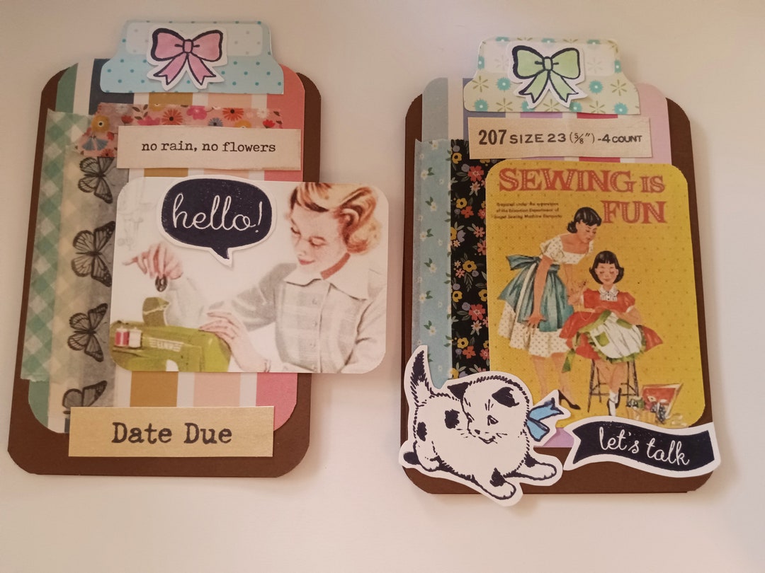 2 Hidden Paper Clips. Junk Journal Supplies. Embellishments. Set of 2 ...